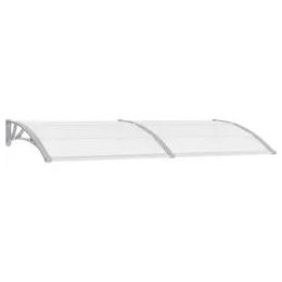 vidaXL Türvordach Grau und Transparent 240×80 cm PC