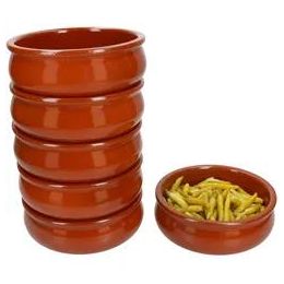 6x BERLIN Cazuela Schale bauchig Ø15,7cm Tonware Gr. M mediterran Antipasti