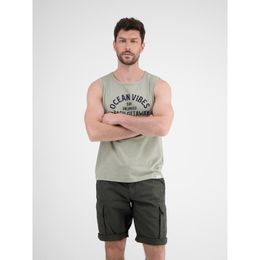 Lerros Muskelshirt »Herren Tanktop mit Brustprint« TINTED GREY L L MODERN FIT (schmale Passform)