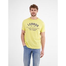 Lerros T-Shirt »Sommerliches T-Shirt mit Print« FADED YELLOW S S MODERN FIT (schmale Passform)