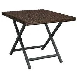 vidaXL Klapptisch Braun 45x35x32 cm Poly Rattan