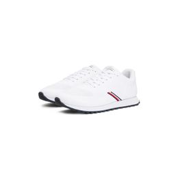 Tommy Hilfiger Sneaker »NEW RUNNER EVA CORPO KNIT«, Freizeitschuh, Halbschuh, Schnürschuh mit Streifen in Tommy Farben weiß 45 45 Runner-Sneaker...