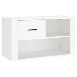 vidaXL Schuhschrank Weiß 80x35x45 cm Holzwerkstoff