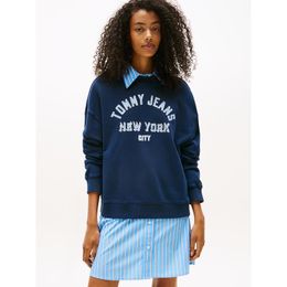 Tommy Jeans Sweatshirt &raquo;TJW BXY VARSITY OVERDYE CREW EXT&laquo; Dark Night Navy S (36) S (36) Sweatshirt von Tommy Jeans