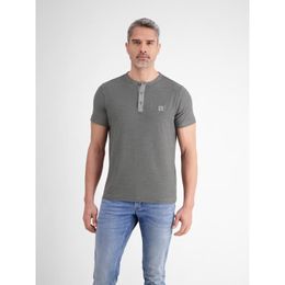Lerros Henleyshirt »Herren Serafino-Shirt, gestreift« BASALT GREY M M Normale Passform