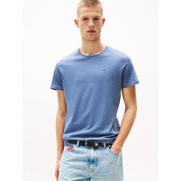 Tommy Jeans T-Shirt »TJM ESSENTIAL SOLID TEE« mit Rundhalsausschnitt und dezenter Logo-Flag Blue Moment S S T-Shirt von Tommy Jeans für bequemen...