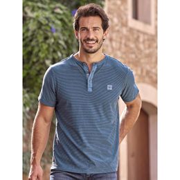 Lerros Henleyshirt »Herren Serafino-Shirt, gestreift« CRISPY BLUE XL XL Normale Passform