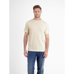 Lerros T-Shirt &raquo;Basic T-Shirt mit Logostitch, unifarben&laquo; BONE WHITE 3XL 3XL Normale Passform