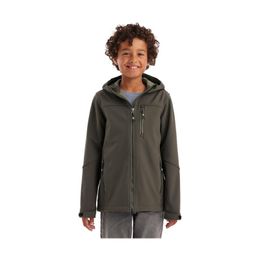 Killtec Softshelljacke »Jungen Softshelljacke« Wasserabweisende Softshelljacke mit Fleece und verstellbaren Details moosgrün 152 152 Jungen...