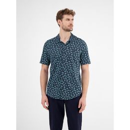 Lerros Kurzarmhemd »Herren Jerseyhemd, floral gemustert« COASTAL BLUE 3XL - Normalgrößen Normalgrößen 3XL MODERN FIT (schmale Passform)