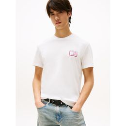 Tommy Jeans T-Shirt »TJM SLIM POP COLOR FLAG TEE EXT« Mit Rundhalsausschnitt Ecru S S Modernes T-Shirt von Tommy Jeans