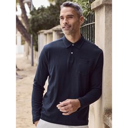 Lerros Langarmshirt »Herren Langarmpolo in Waffel-Piqué« CLASSIC NAVY L L Moderne, normale Passform