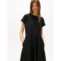 Tommy Hilfiger A-Linien-Kleid »MODERN CODY MIDI MIX F&F DRS« Black XL (42) - N-Gr N-Gr XL (42) A-Linien-Kleid von Tommy Hilfiger Womanswear