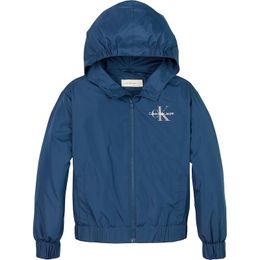 Calvin Klein Jeans Blouson »MONOLOGO ESSENTIAL JACKET« mit Kapuze Kinder bis 16 Jahre Blue Jean 6 (116) 6 (116) Blouson von Calvin Klein Kids für...