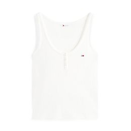 Tommy Jeans T-Shirt »TJW SLIM HENLEY WAFFLE TANK« Ecru S (36) S (36) Tanktop von Tommy Jeans