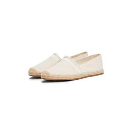 Tommy Hilfiger Espadrille »FRINGE CANVAS CLOSED ESPADRILLE«, Halbschuh, Schlupfschuh, Sommerschuh mit ausgefransten Rand beige 37 37 Espadrille mit...