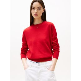 Tommy Jeans Damen Strickpullover &raquo;TJW ESSENTIAL CREW SWEATER EXT&laquo; rot M (38)