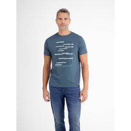 Lerros T-Shirt &raquo;T-Shirt mit Logoprint und Rundhalsausschnitt&laquo; CRISPY BLUE L L Moderne, normale Passform