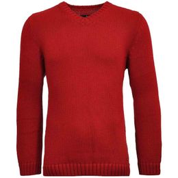 Ragman Rundhalspullover Rot-640 56 56 Strickpullover