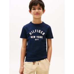 Tommy Hilfiger T-Shirt »CURVED HILFIGER GRAPHIC TEE SS«, für Kinder bis 16 Jahre, großer Logo-Print Dark Night Navy 3 (98) 3 (98) T-Shirt von Tommy...