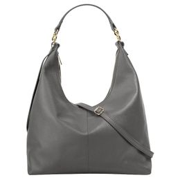 Samantha Look Shopper Made in Italy, Große Handtasche mit Smartphonefach grau