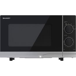 Sharp Mikrowelle »YC-PS201AE-S« Mikrowelle 700 W Silber/Schwarz