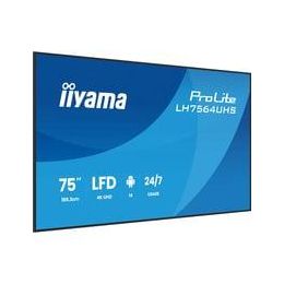 iiyama ProLite LH7564UHS-B1AG, Public Display schwarz (matt), UltraHD/4K, VA, WiFi, Fernbedienung
