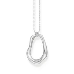 Thomas Sabo Kette mit Anhänger »Natural Beauty Kette mit organisch geformtem Anhänger, Bold Elegance« silberfarben 70 Natural Beauty Halskette mit...