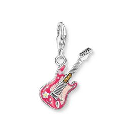 Thomas Sabo Charm-Einhänger »E-Gitarre-Motiv, 2220-691-7« mit Zirkonia (synth.) silberfarben-pink-rosa-orange + orange Charm E-Gitarre-Motiv