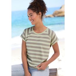 ELBSAND Damen T-Shirt, pastellgr&uuml;n-grau, Gr&ouml;&szlig;e L (40)