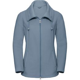 Damen Fleecejacke mit 2-Wege-Rei&szlig;verschluss hellblau, Gr&ouml;&szlig;e 38