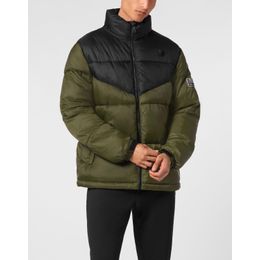 Daunenjacke Plein Sport "Daunenjacke", Herren, Gr. 4 XL, schwarz (0265, schwarz, military), Obermaterial: 100% Nylon; Futter: 100% Nylon; Füllung: 100% Polyester, Jacken