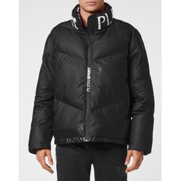 Daunenjacke Plein Sport "Tiger", Herren, Gr. XL, schwarz (02, schwarz), Obermaterial: 100% Polyester; Futter: 100% Polyester; Füllung: 100% Polyester, Jacken