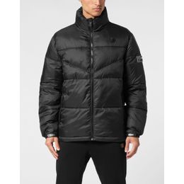 Daunenjacke Plein Sport "Daunenjacke", Herren, Gr. 4XL, schwarz (02, schwarz), Obermaterial: 100% Nylon; Futter: 100% Nylon; Füllung: 100% Polyester, Jacken