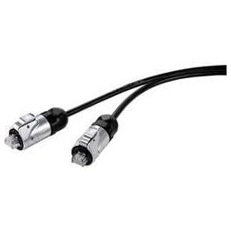 29039c292d RJ45 Netzwerkkabel, Patchkabel CAT 5e U/UTP 10.00 m Schwarz Wasserdicht 1 St.