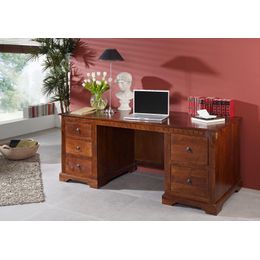 Schreibtisch Akazie 180x80x74 nougat lackiert OXFORD #529