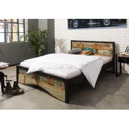 Bett Altholz 140x200 mehrfarbig lackiert INDUSTRIAL #110