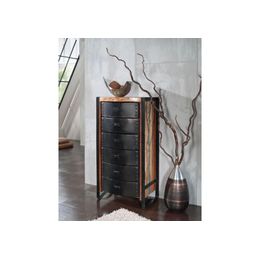 Kommode Altholz 60x43x120 mehrfarbig lackiert INDUSTRIAL #09