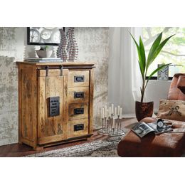 Kommode Mango 90x45x100 natur lackiert RAILWAY #103