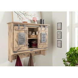 Wandgarderobe Mango 90x30x75 whitewash lackiert RAILWAY #360