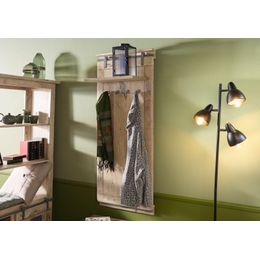 Wandgarderobe Mango 59x32x145 whitewash lackiert RAILWAY #3009