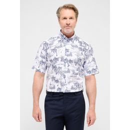 Kurzarmhemd Eterna "MODERN FIT", Herren, Gr. M, US-Gr&ouml;&szlig;en, blau, 50% Baumwolle, 50% Lyocell, tailliert, Hemden, EASY IRON (b&uuml;gelleicht)