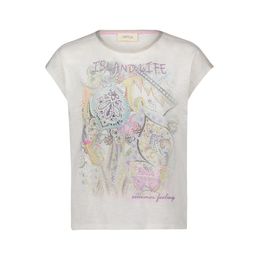 Cartoon T-Shirt Damen Gr&ouml;&szlig;e XXL hellblau / pastellgelb / hellgrau / rosa