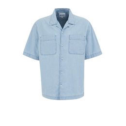 WE Fashion Button Up Shirt male Blue size XL
