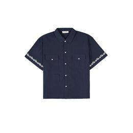 Prohibited Button Up Shirt 'Western' female Blue size XL