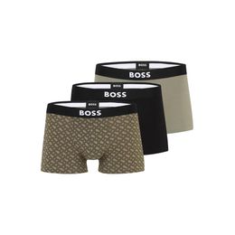 BOSS Boxershorts Herren Größe L oliv / schwarz / weiß