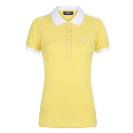 Jimmy Sanders Polo Shirt Kurz Arm Damen Gr&ouml;&szlig;e M gelb