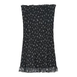 Bershka Kleid Damen Größe 38 hellgrau / schwarz