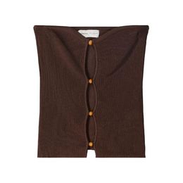 Bershka Knitted Top female Brown size S
