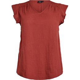 ZIZZI Bluse 'Vvivu' Damen Gr&ouml;&szlig;e 7XL/8XL kirschrot